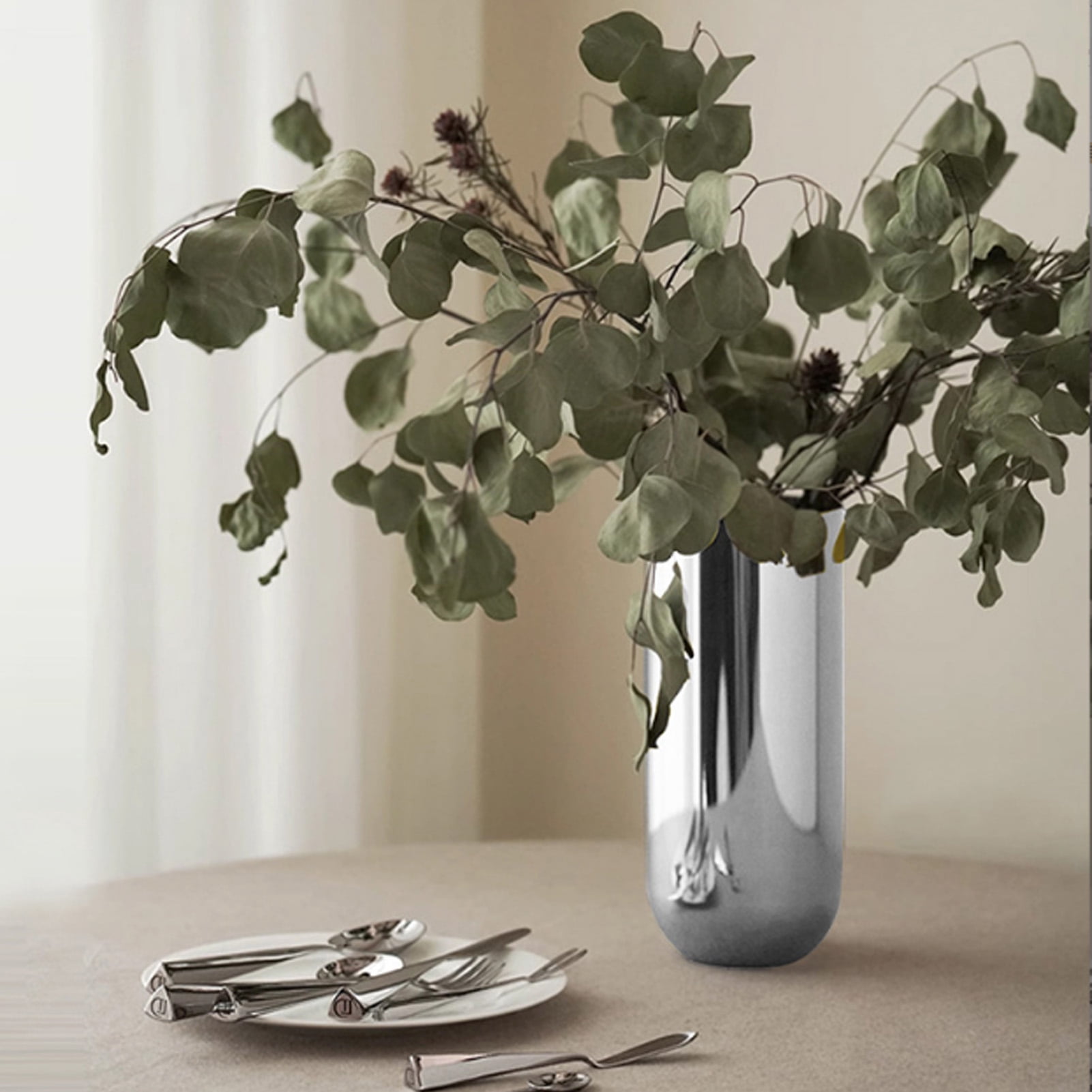 Elegant 304 Stainless Steel Vase, Modern Home Decor Centerpiece For ...