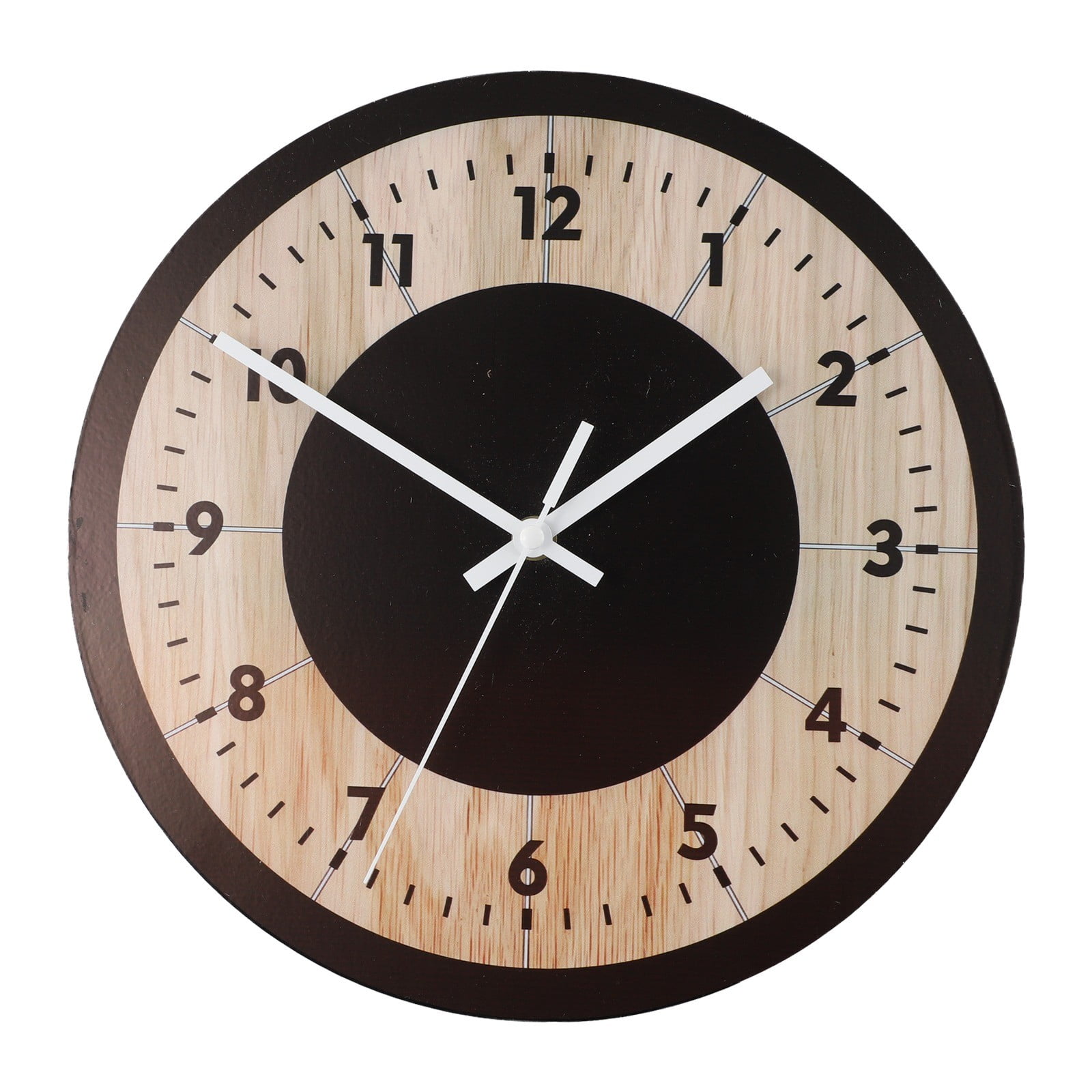 Elegant 30CM Round Wooden Wall Clock Silent Operation for Modern Homes ...