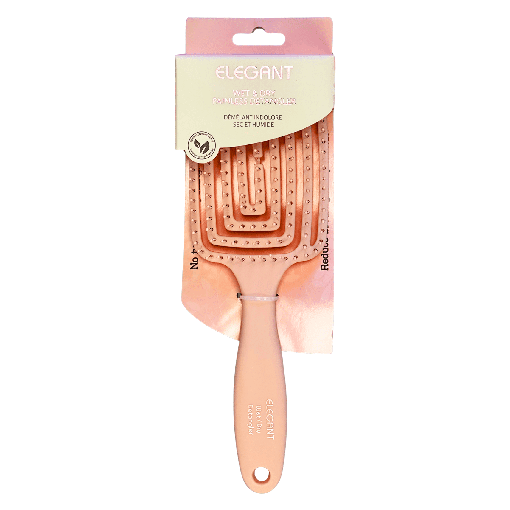 Elegant #321 Wet & Dry Painless Detangler Vented Spiral Hair Brush ...