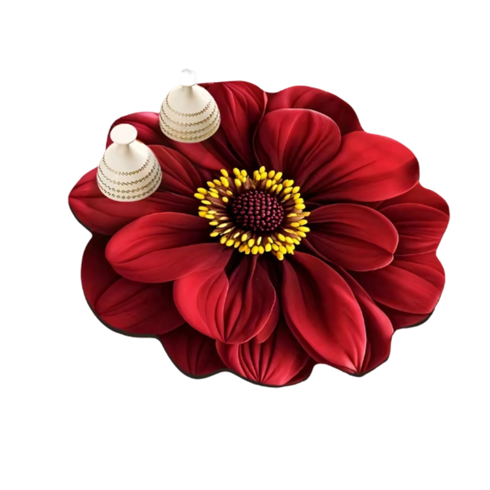 Elegant 3D Flower Pattern Silicone Kitchen Drainer Mat Multipurpose ...