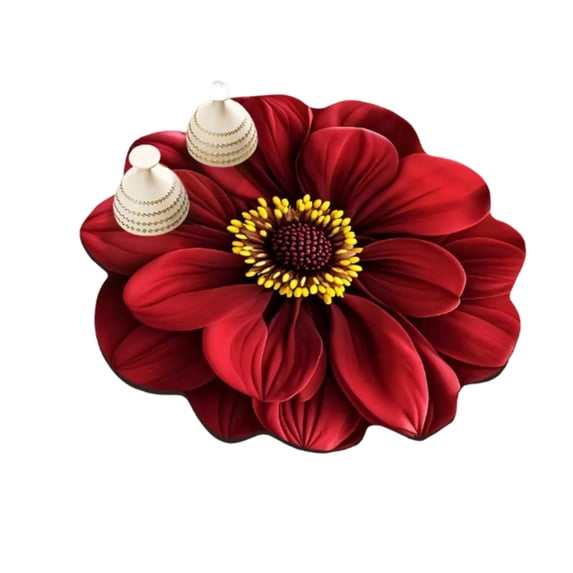 Elegant 3D Flower Pattern Silicone Kitchen Drainer Mat Multipurpose ...