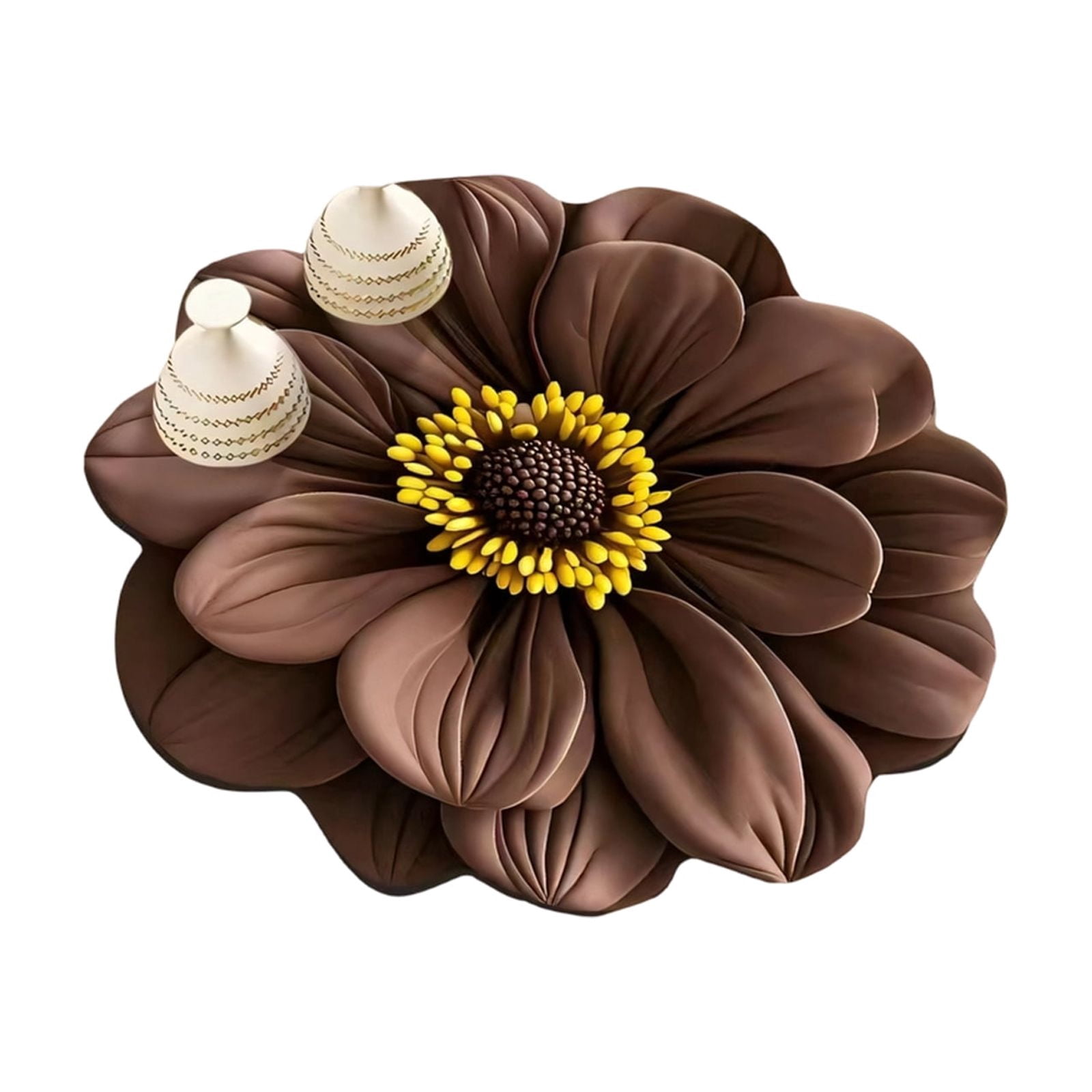 Elegant 3D Flower Pattern Silicone Kitchen Drainer Mat Multipurpose ...