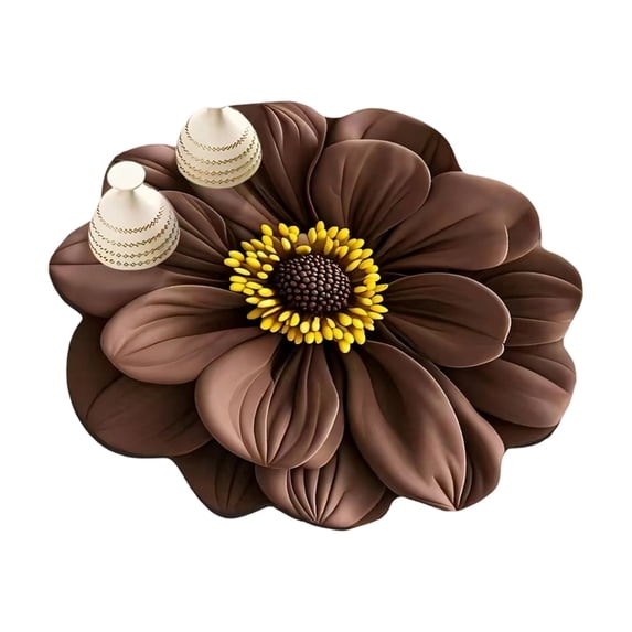 Elegant 3D Flower Pattern Silicone Kitchen Drainer Mat Multipurpose ...