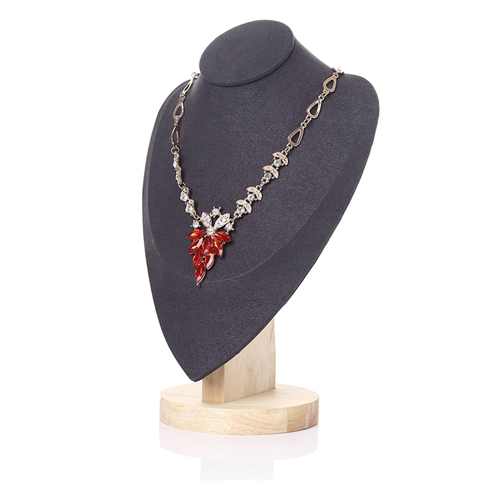Elegant 3D Velvet Necklace Jewelry Display Model Bust Stand Necklace ...
