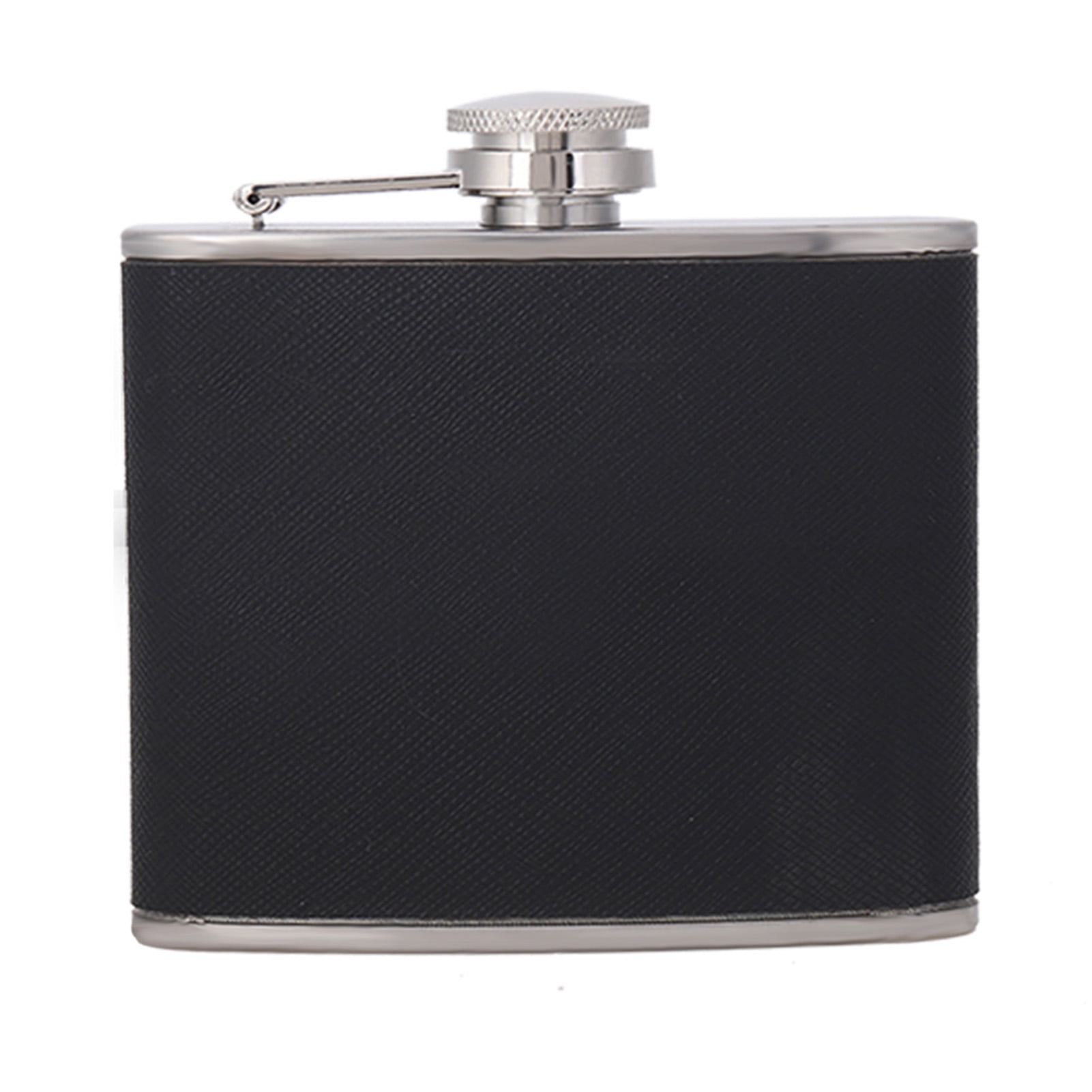 Elegant 5oz/150mL Stainless Steel Wine & Whiskey Flask with Leather Hip ...