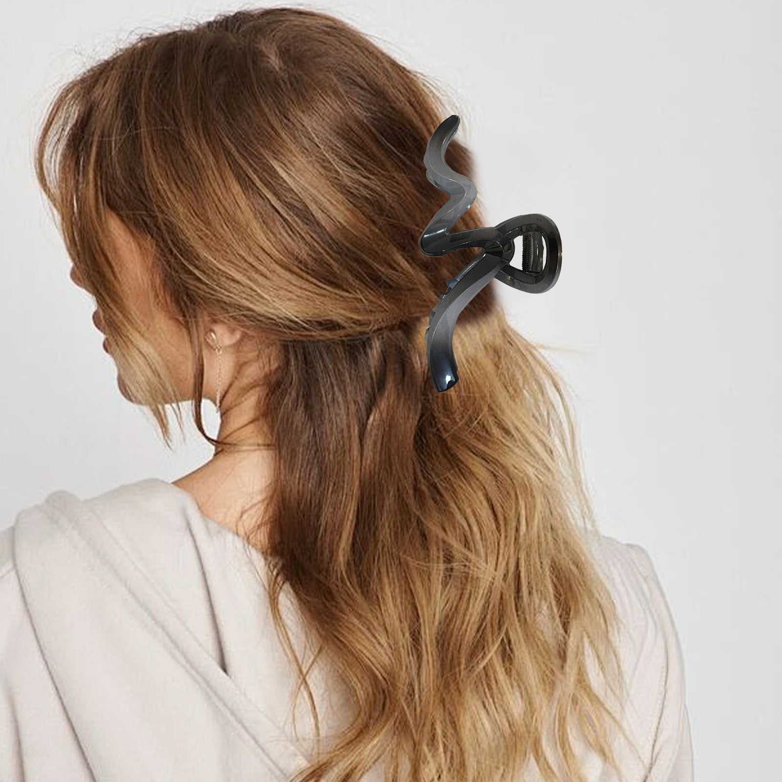 Elegant Acrylic Bow Hair Claw for Women - Large Fashion Hair Clip with ...