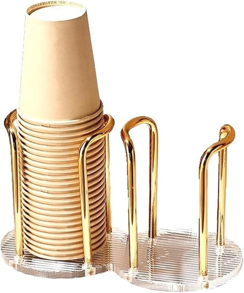 Elegant Acrylic Cup Holder Disposable Cup Storage Organizer Home Coffee ...