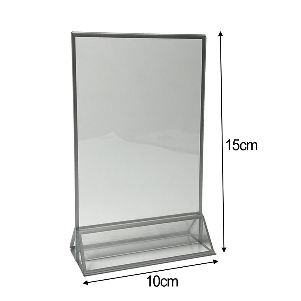 Elegant Acrylic Gold Sign Holders, For Double-Sided Menu Display Stands ...