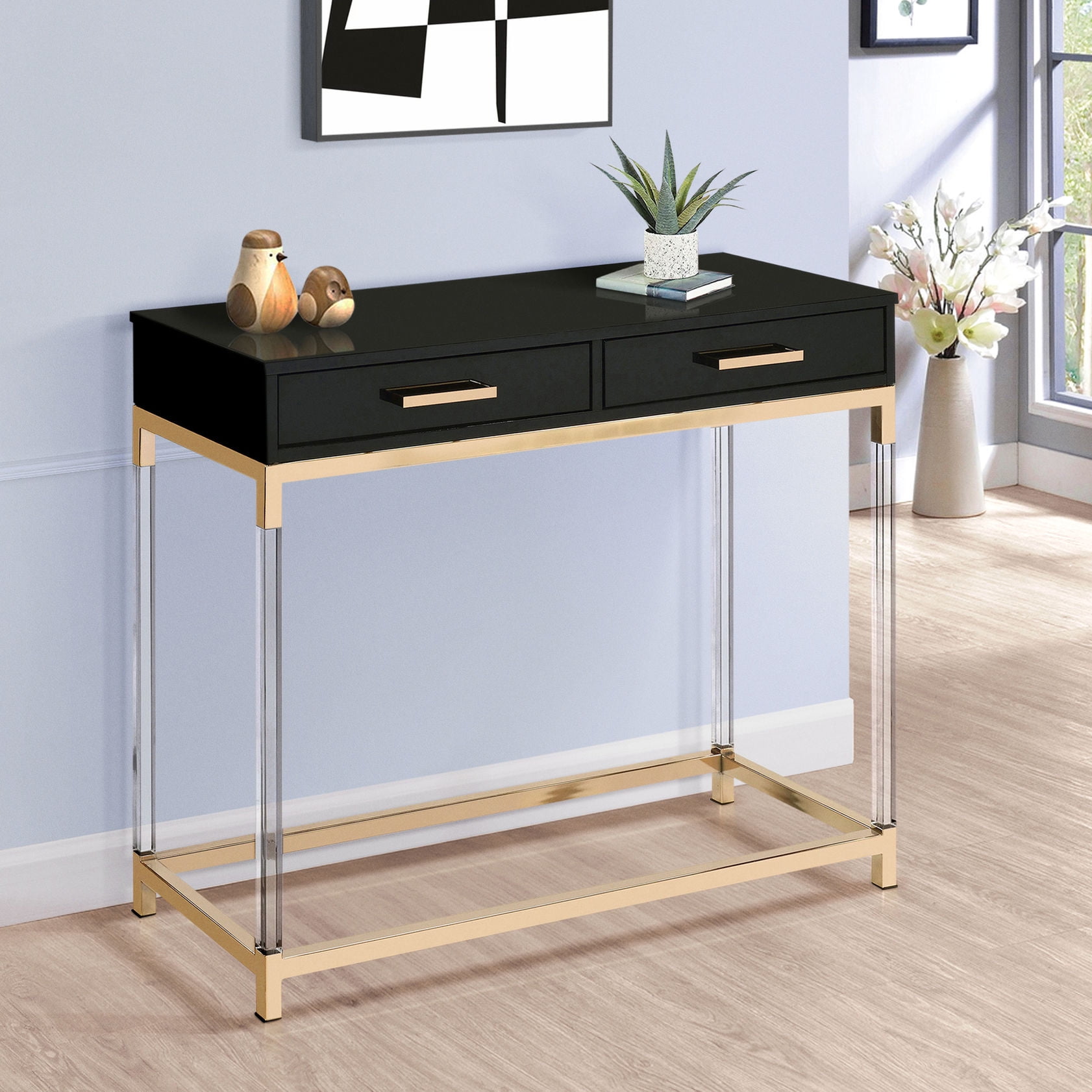 Elegant Acrylic Leg Design - Elevates the Look of Your Living Room ...