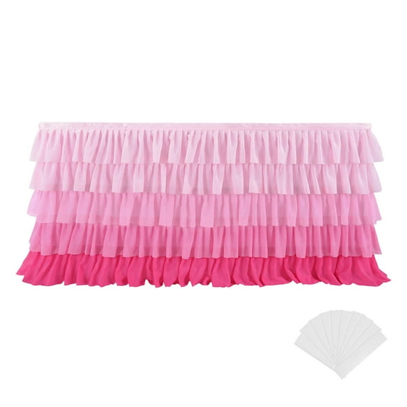 Elegant Adjustable Length Cake Table Skirt for Wedding Birthday Party ...