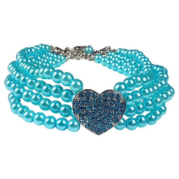 Elegant Adjustable Pearl Pet Collar Chain for Dogs and Cats Comfortable ...