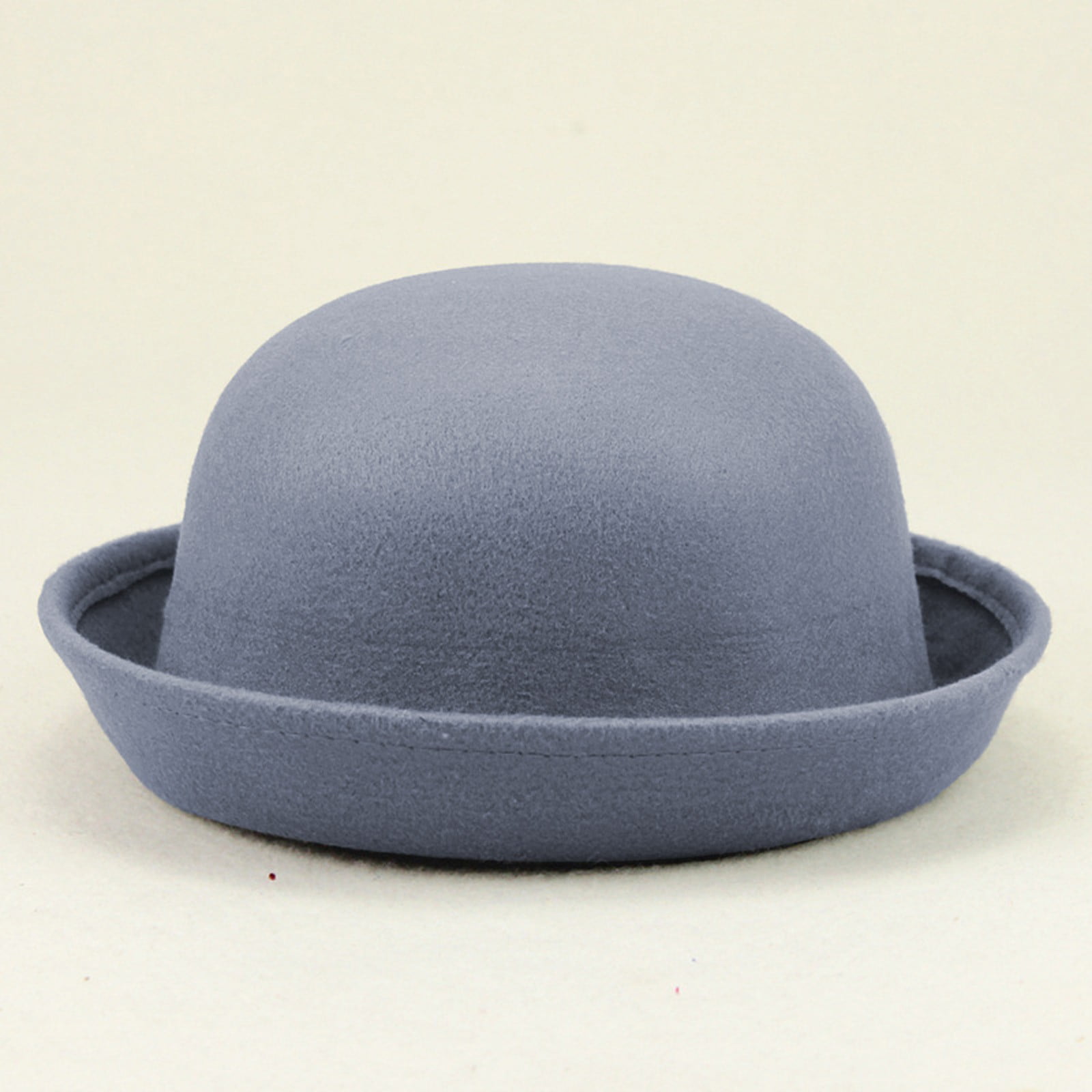 Elegant Adults Solid Hat Roll Up Brim Panama Bowler Hat Bucket Hat Mens ...
