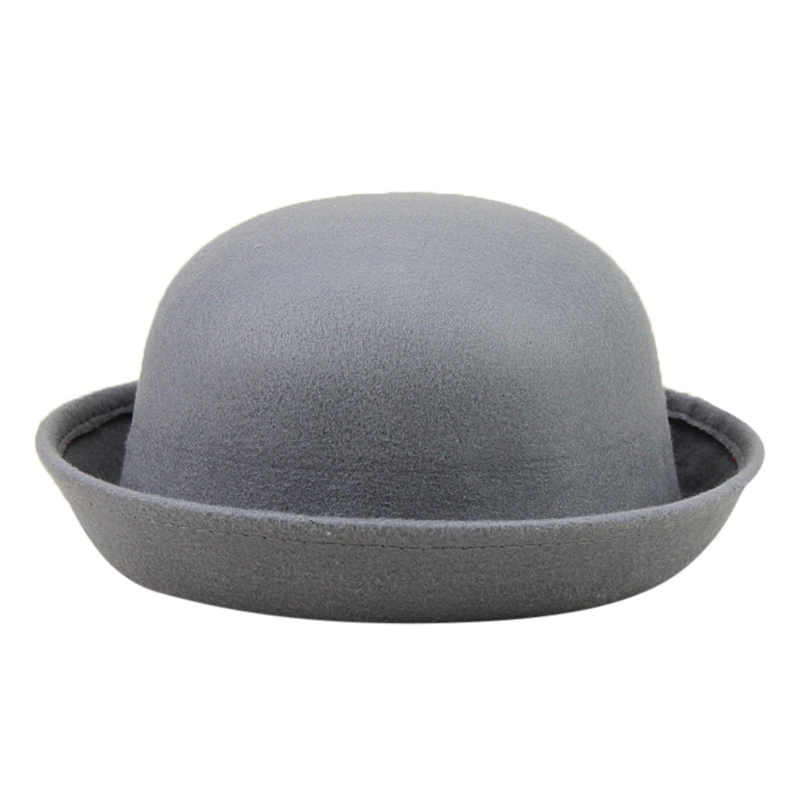 Elegant Adults Solid Hat Roll Up Brim Panama Bowler Hat Bucket Hat Mens ...
