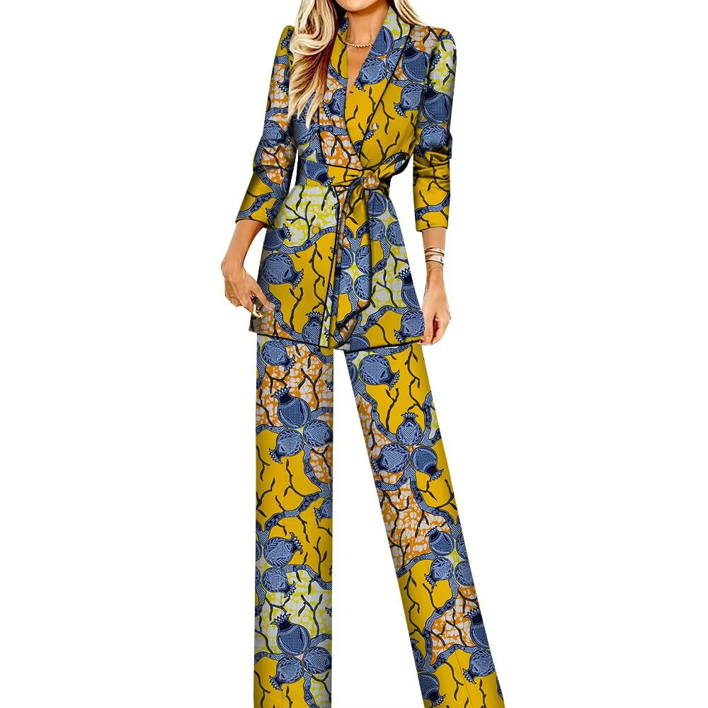 Elegant African Women Suit Blazer and Pants Set Formal Clothes Set for ...