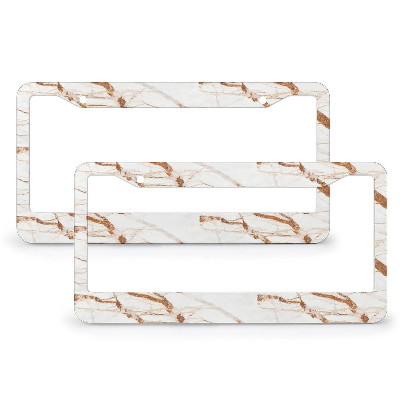Elegant Agate Nature Marble White Gem Pattern License Plate Frame - 2 ...