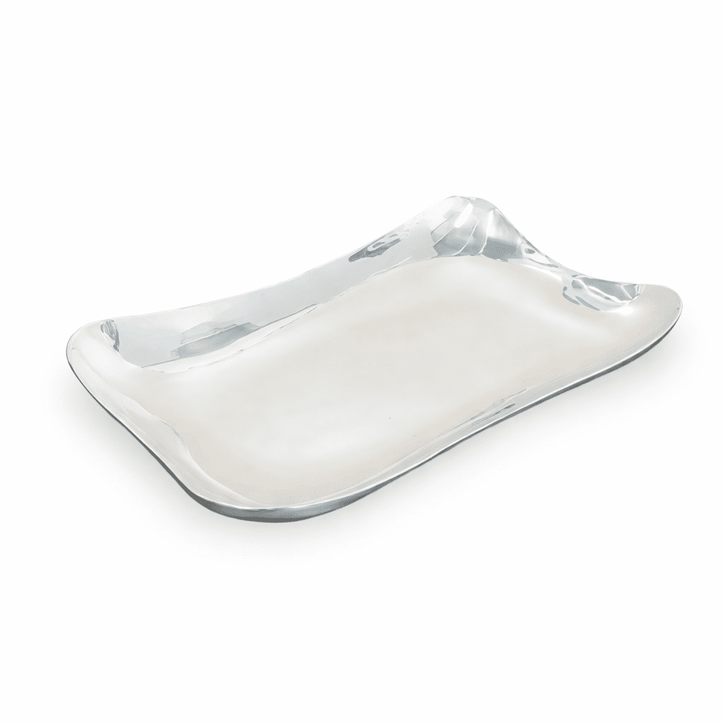 Elegant Aluminum Serving Tray with Rounded Corners, Handcrafted Modern ...