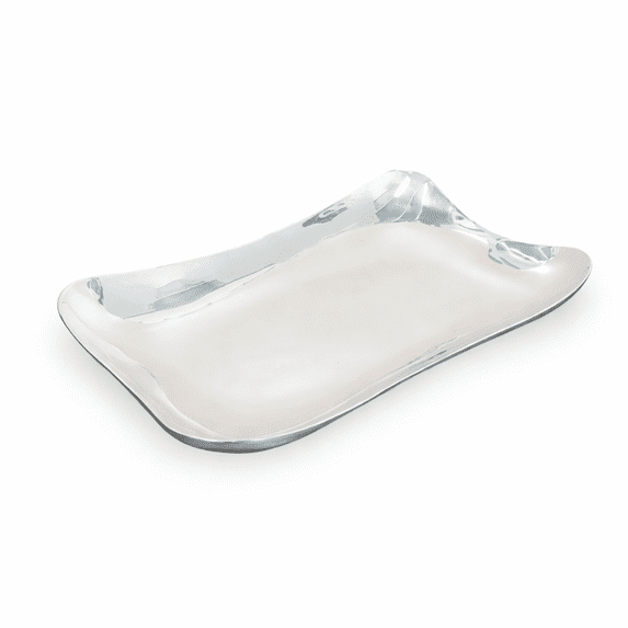 Elegant Aluminum Serving Tray with Rounded Corners, Handcrafted Modern ...