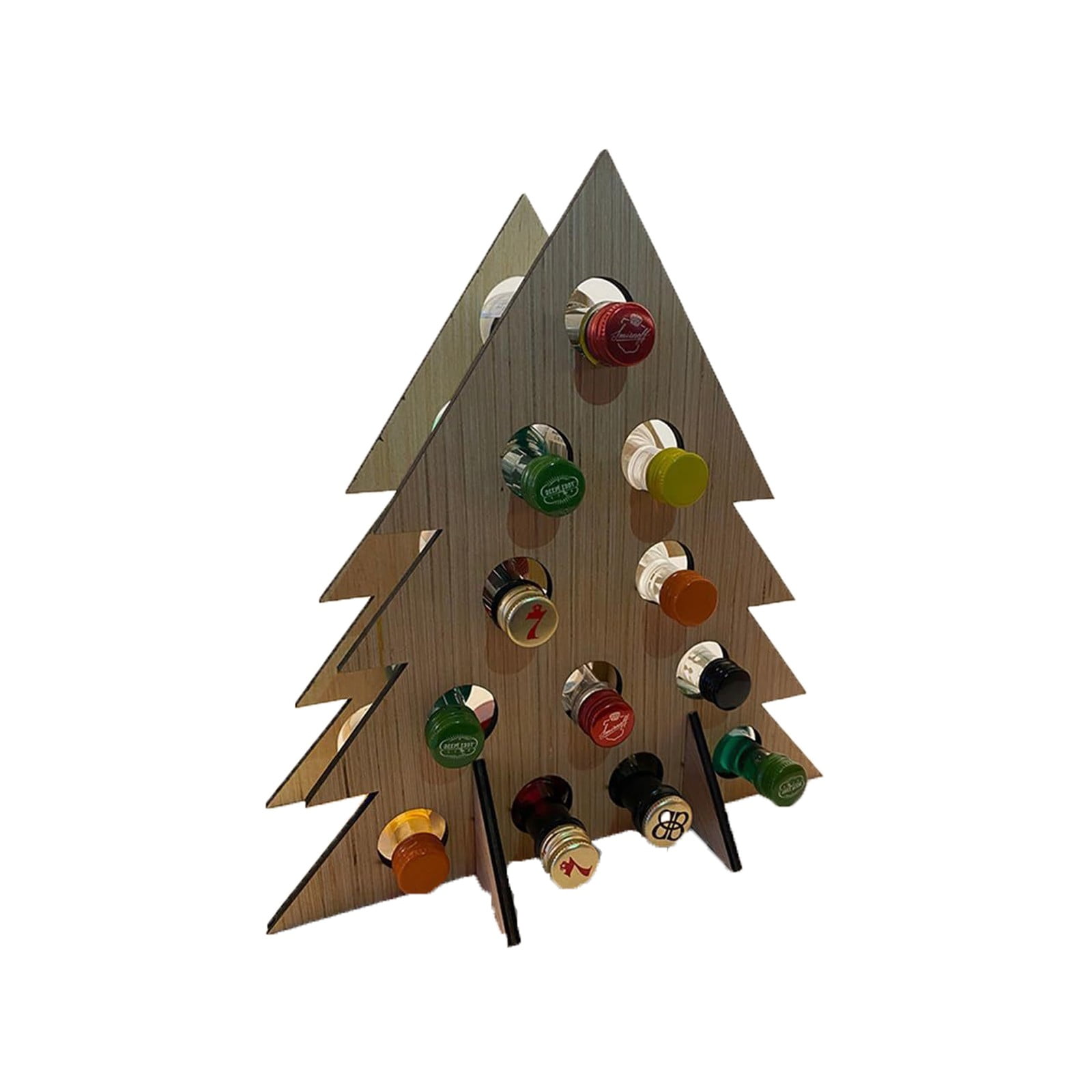 Elegant And Practical Tree Shaped Wooden Bottle Rack With Circular ...