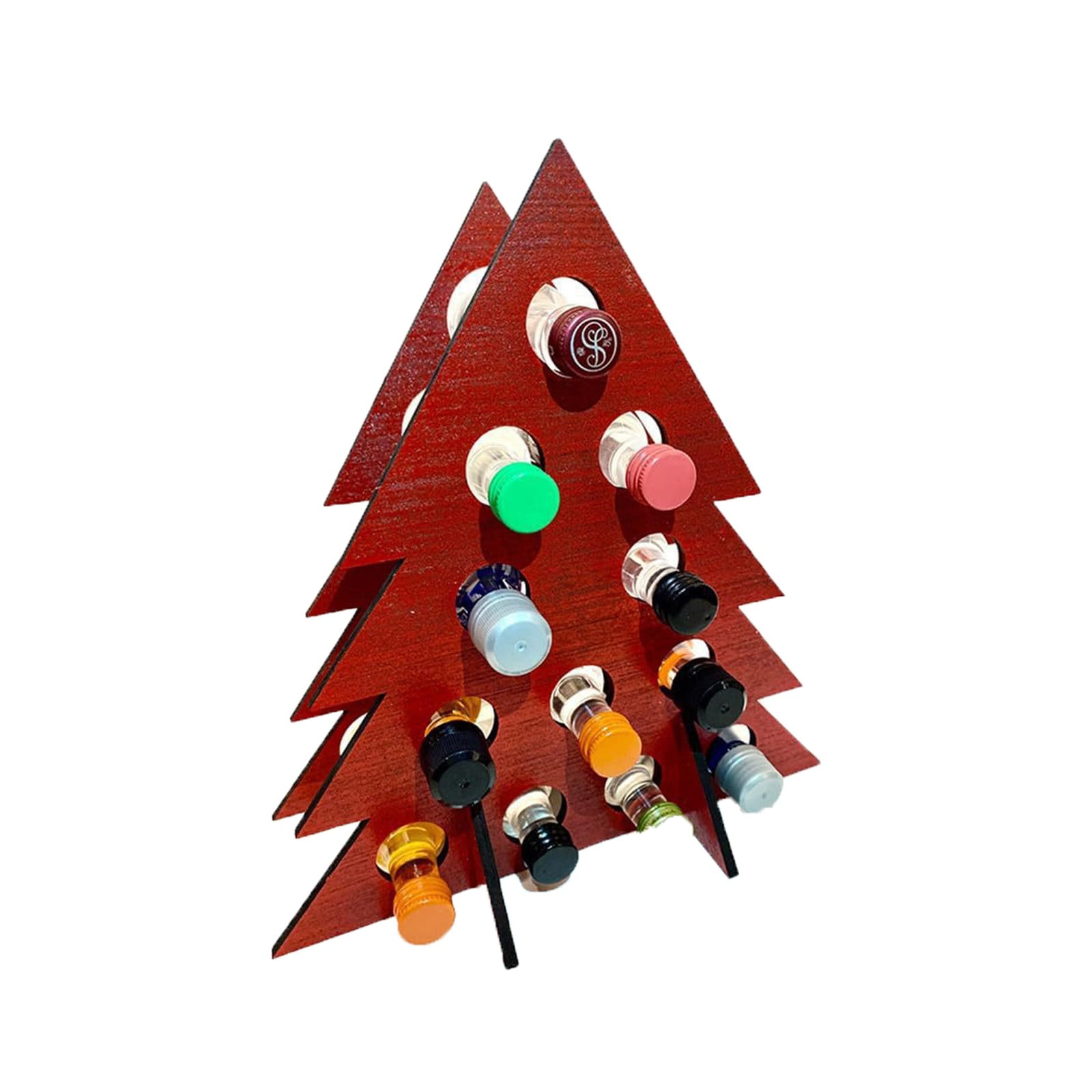 Elegant And Practical Tree Shaped Wooden Bottle Rack With Circular ...