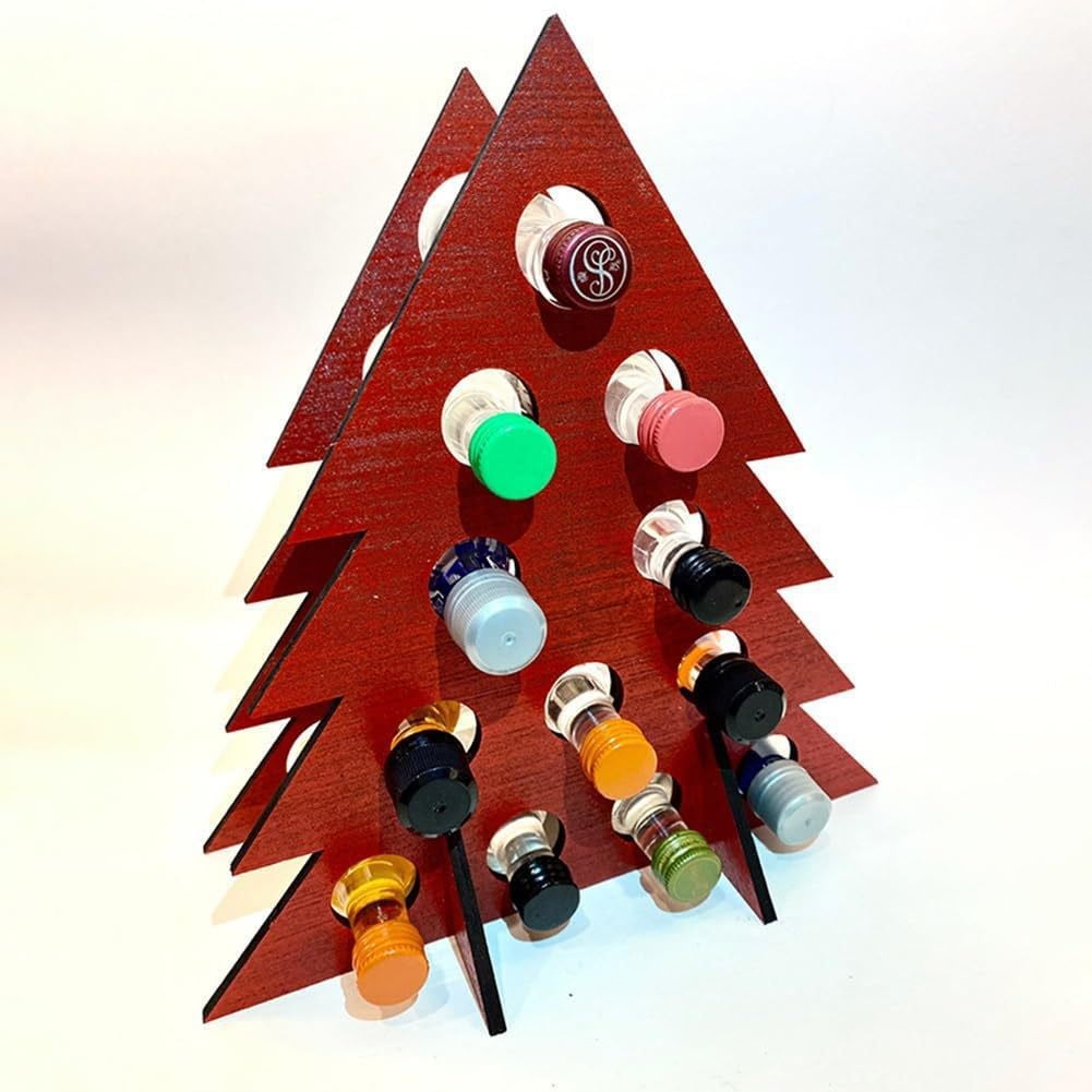 Elegant And Practical Tree Shaped Wooden Wine Bottle Rack With Circular ...
