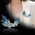 Elegant Angel Wing Crystal Brooch for Women, Pink & Blue Gradient ...