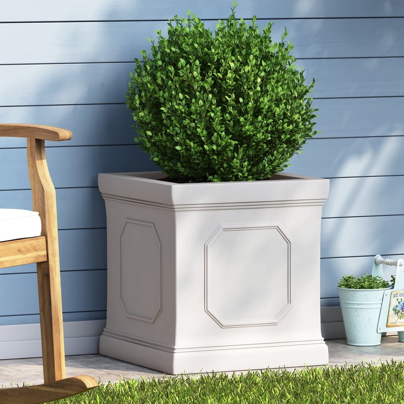 Elegant Antique White Magnesium Oxide Planter - Outdoor Plant Pot for a ...
