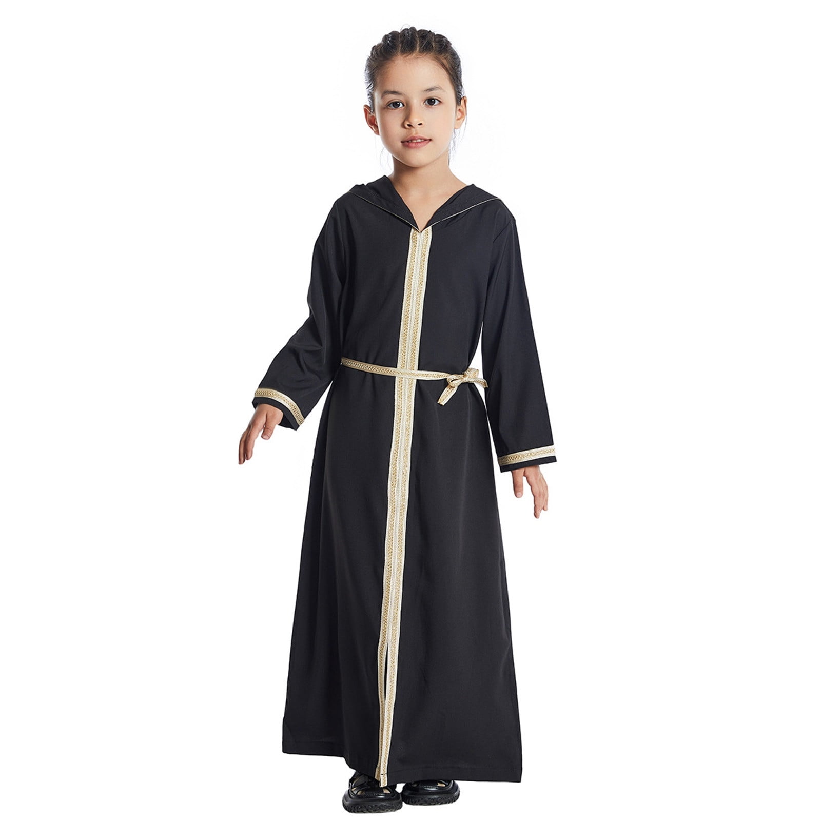 Elegant Arabic Kaftan Robe National Traditional Embroidered Abaya Dress ...