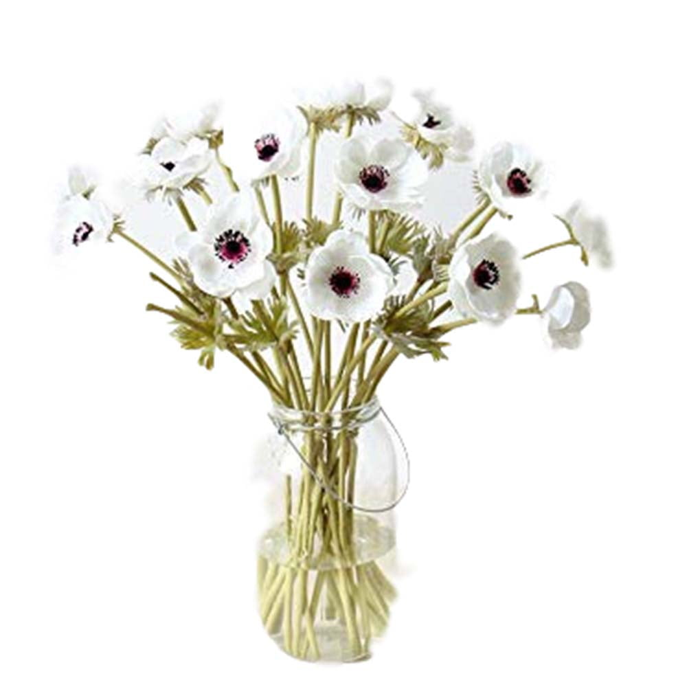 Elegant Artificial Anemones, Real Touch Silk Flowers for Wedding Bride ...