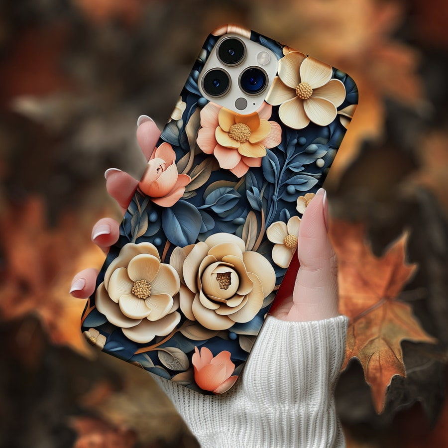 Elegant Autumn Floral Protective Mag-Compatible Phone Case 11 12 13 14 ...