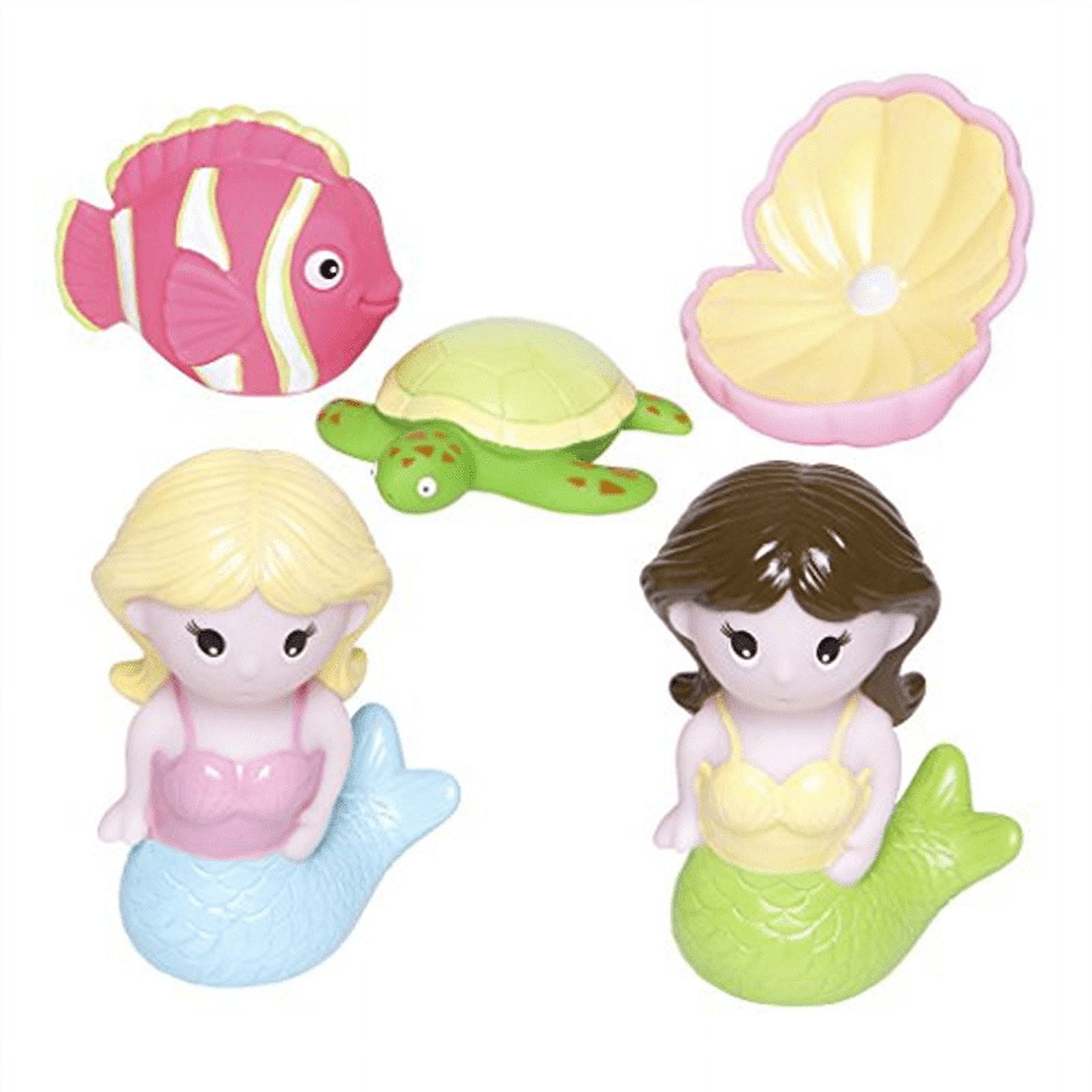 Elegant Baby 5 Piece Bath Time Fun Rubber Water Squirties Vinyl Zip ...