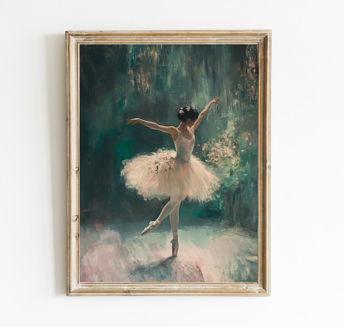 Elegant Ballerina Girl's Bedroom Ballerina Ballet Wall Decor Poster ...