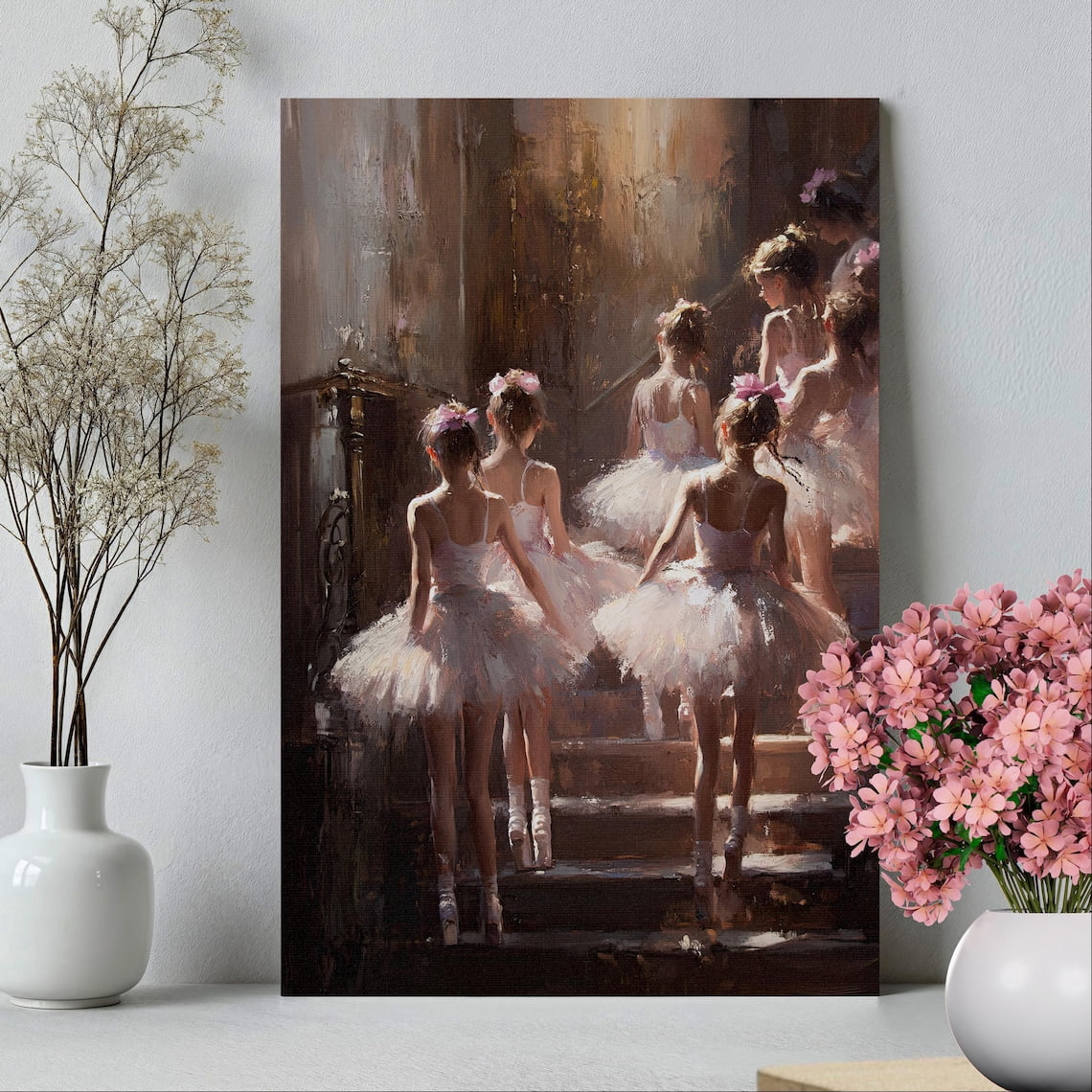 Elegant Ballerina Wall Art, Vintage Ballet Girls Room Decor, Unframed ...