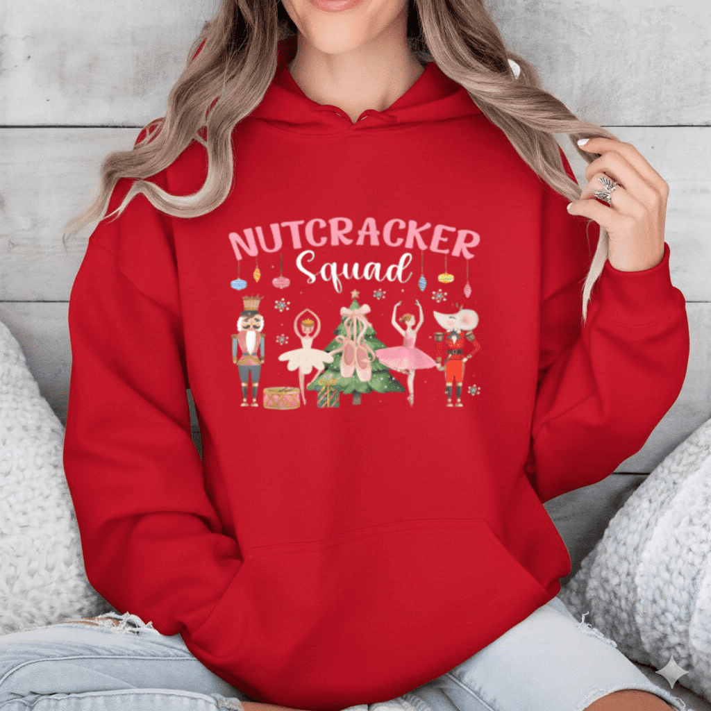 Elegant Ballet Dance Squad Nutcracker Girls Holiday Cozy Hoodie Shirt, up to size 5XL - Walmart.com