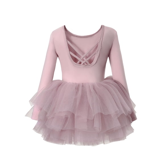 Elegant Ballet Practice Dress For Girls Long Sleeve Tutu Leotard ...