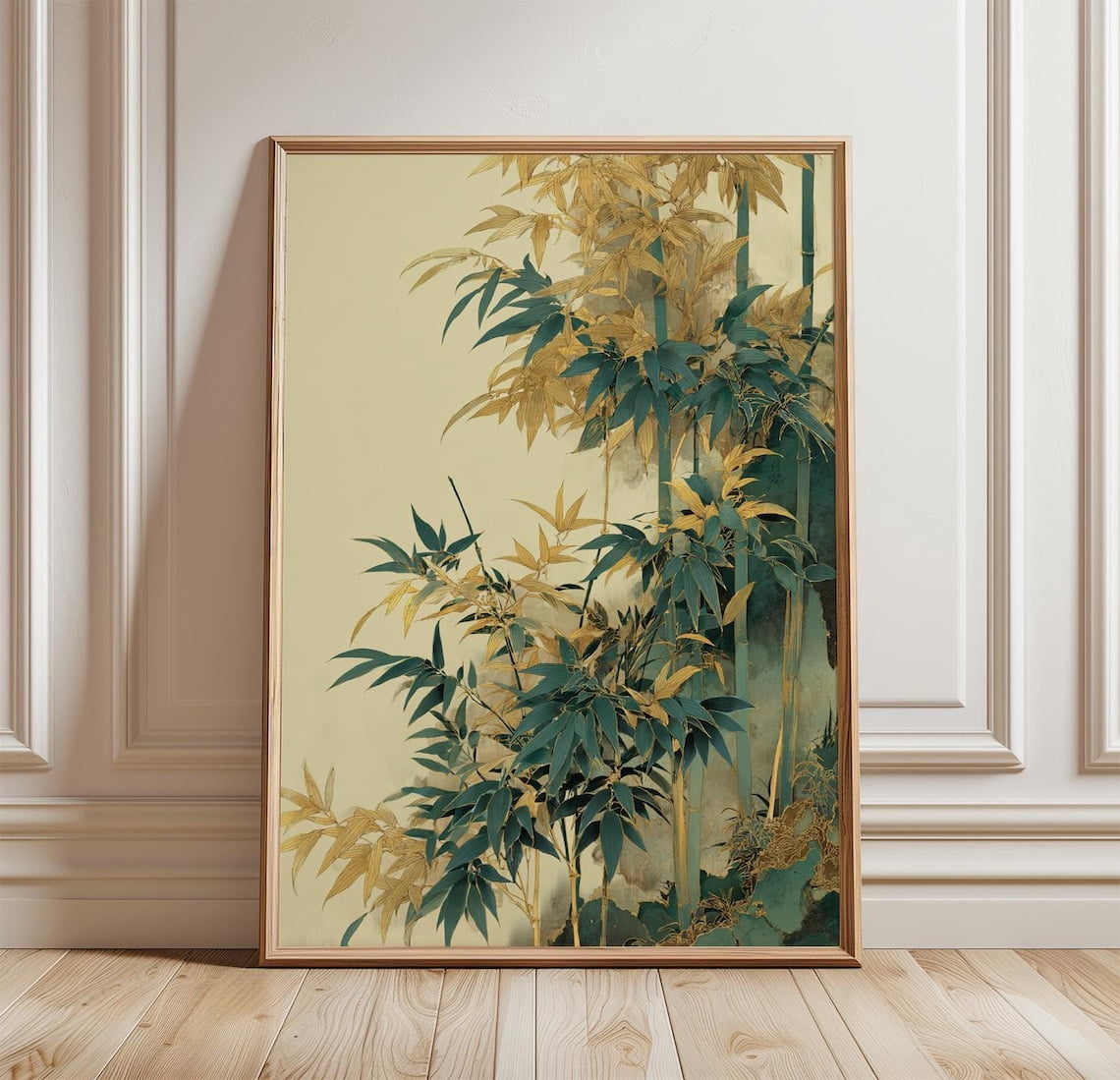 Elegant Bamboo Botanical Poster Japanese Style Soft Neutral Nature ...