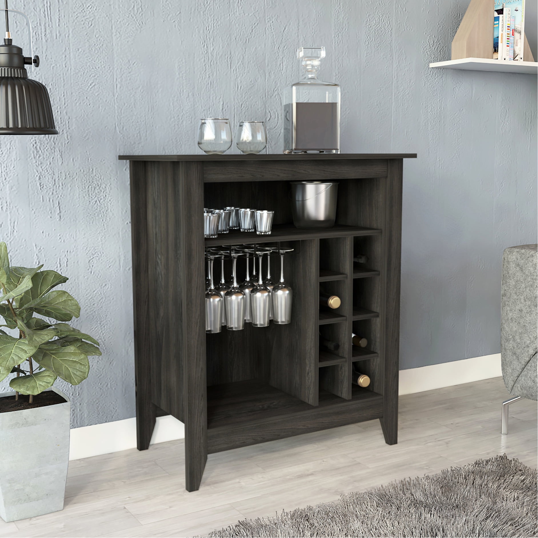 Elegant Bar Cabinet | Six Wine Racks and One Drawer for Storage ...