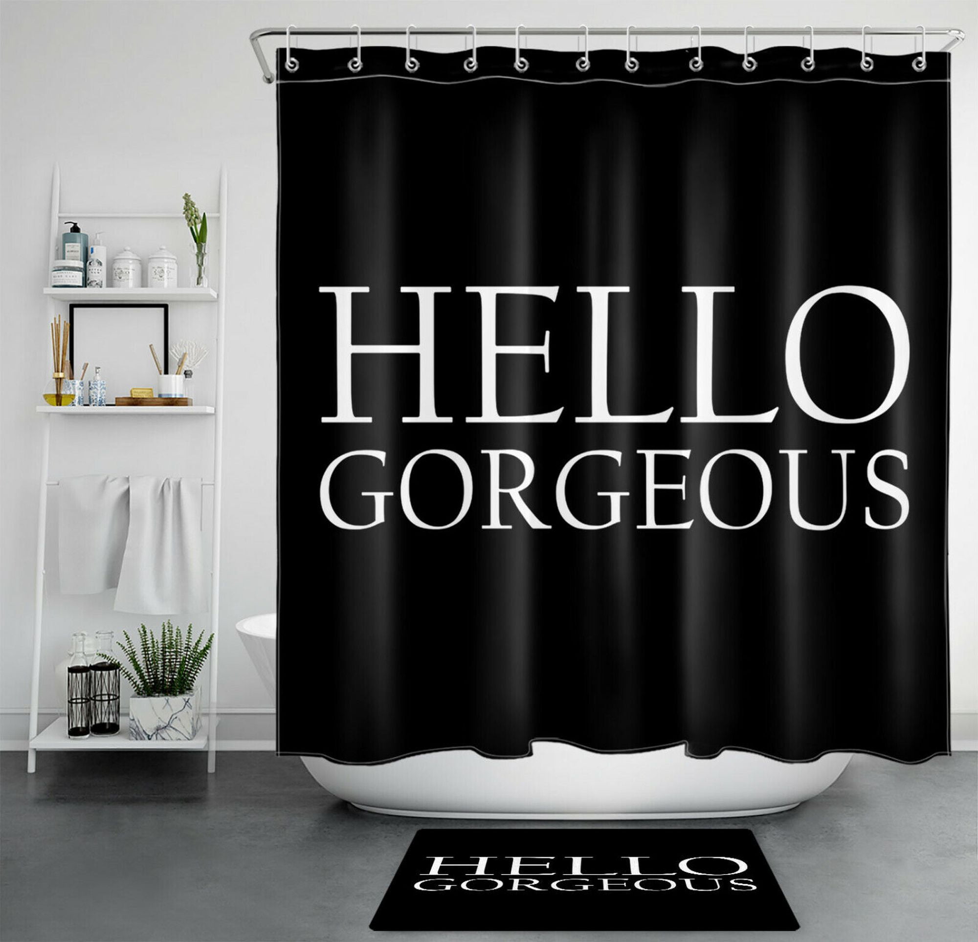 Elegant Bathroom Decor Inspirational Art Quotes Shower Curtain For A
