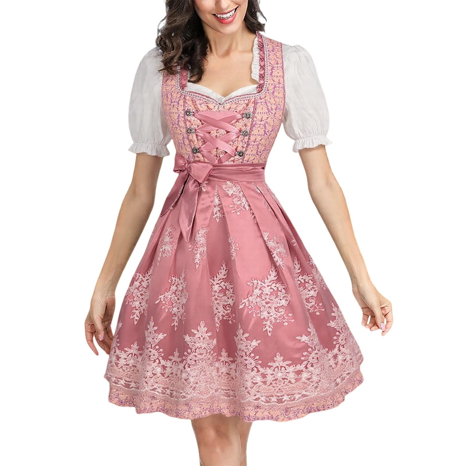 Elegant Bavarian Oktoberfest Dirndl Dress Women Traditional German ...