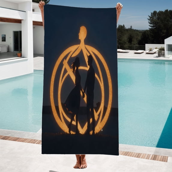 Elegant Beach Towel with Intricate Circular Design - Perfect for Pool ...
