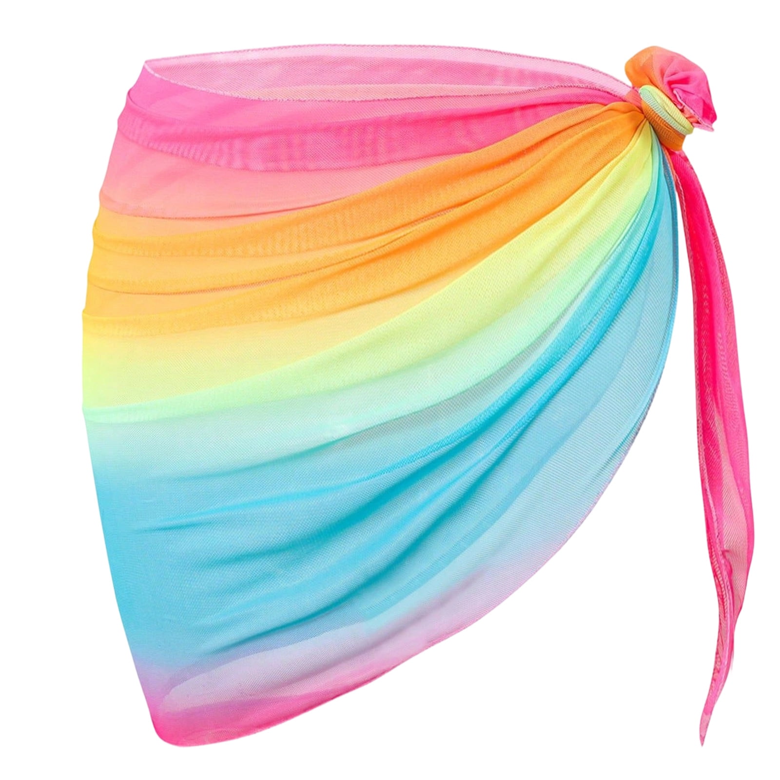Elegant Beach Wrap For Women Polyester Fabric Skirt With Wrinkled ...