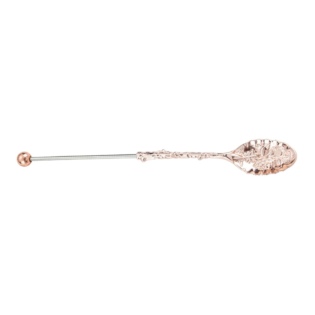 Elegant Beaded Dessert Spoon Metal Long Handle Utensils For Beverages ...