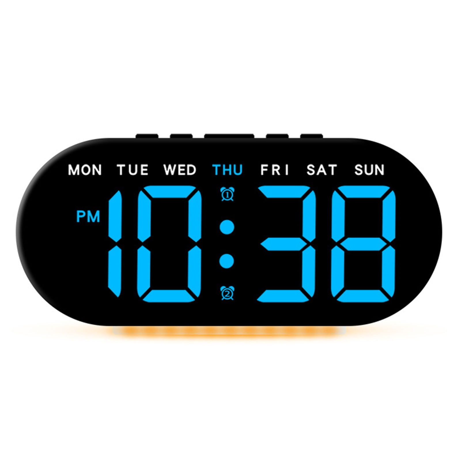 Elegant Bedside Clock With Large Led Screen Date Time Temperature ...
