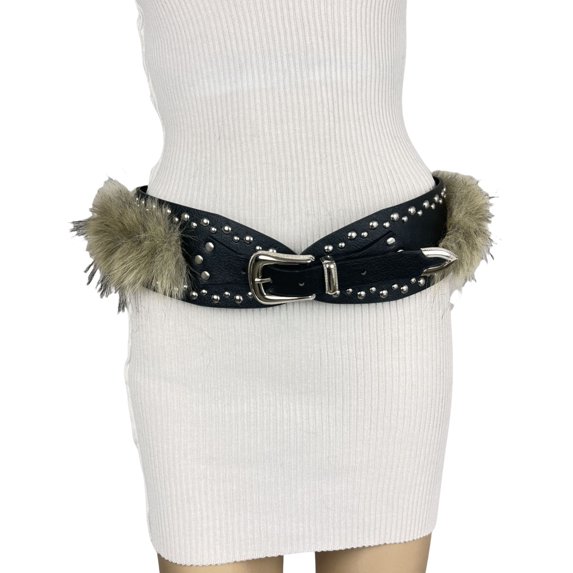 Elegant Belt for Retro Dress Lover Traditional Furred Plush Luxurious ...
