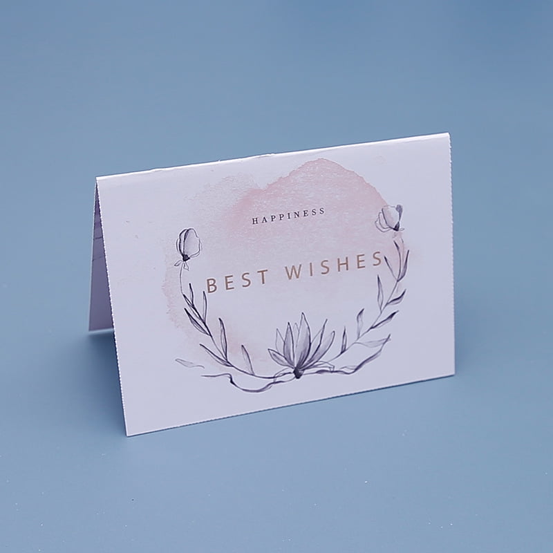 Elegant "Best Wishes" Greeting Card - Floral Design with Gold Foil ...