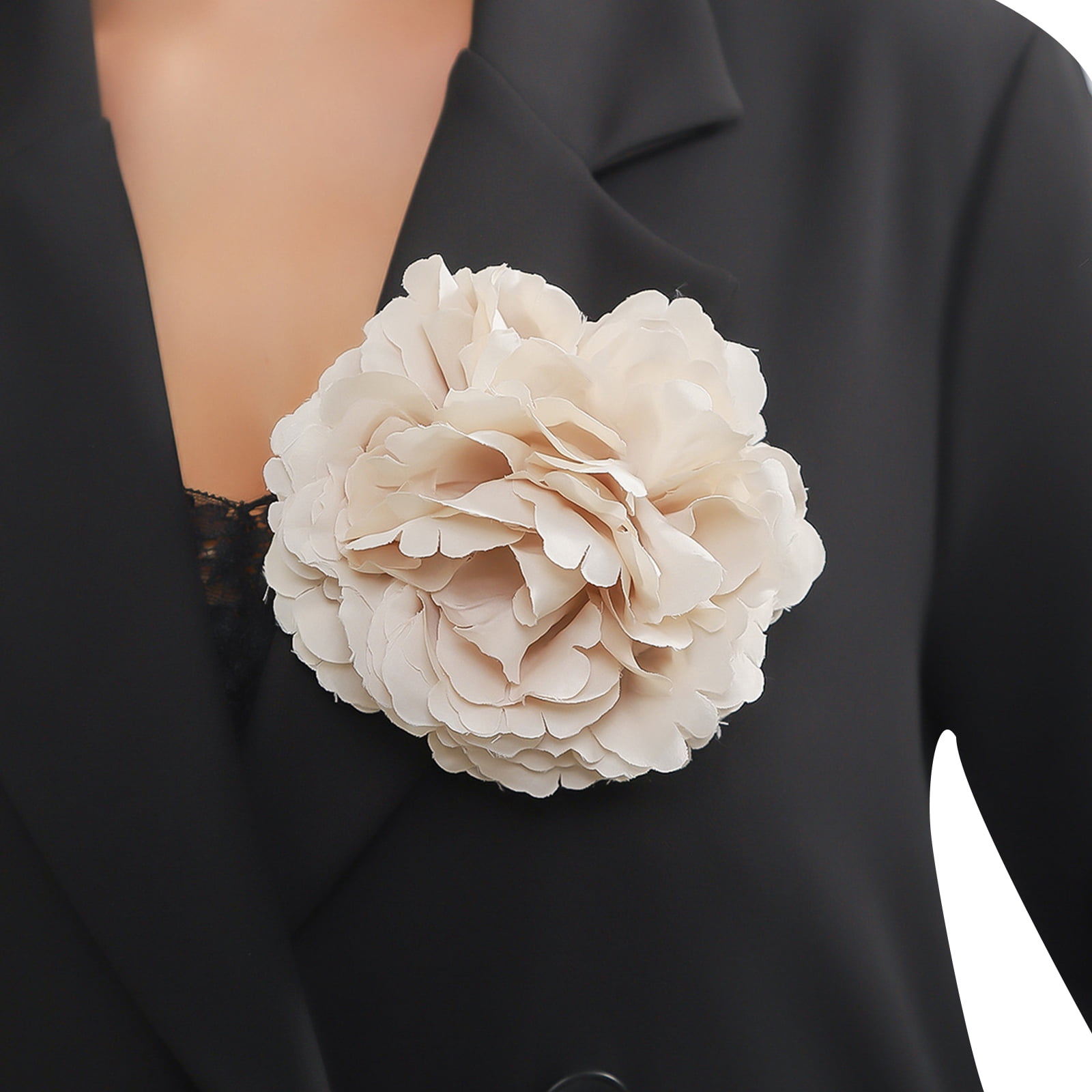 Elegant Big Flower Pin in Soft Fabric Delicate Fabric Flower Brooch Pin ...