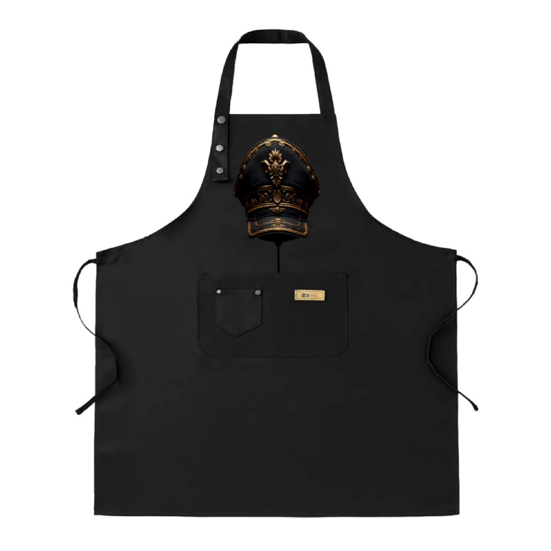 Elegant Black Bib Apron 2 Pack with Adjustable Straps Front Pocket ...