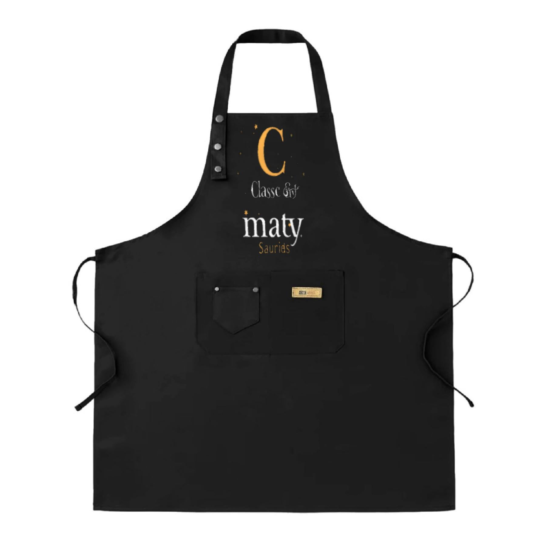 Elegant Black Bib Apron 2-Pack with Adjustable Straps Central Pocket ...