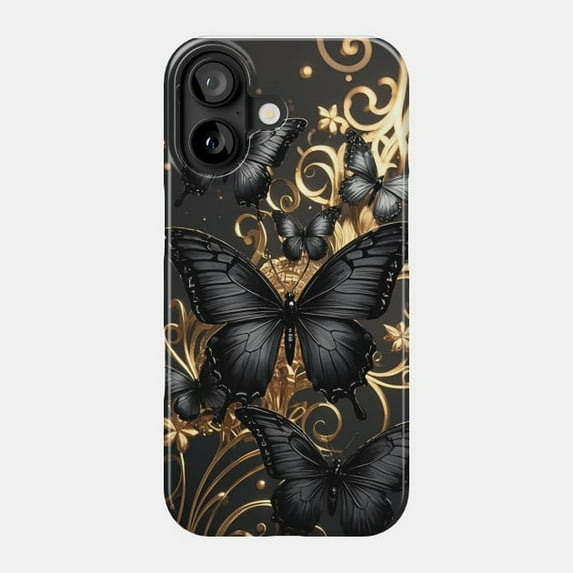 Elegant Black Butterfly Minimalist Graceful Insect Case for iPhone 11 ...