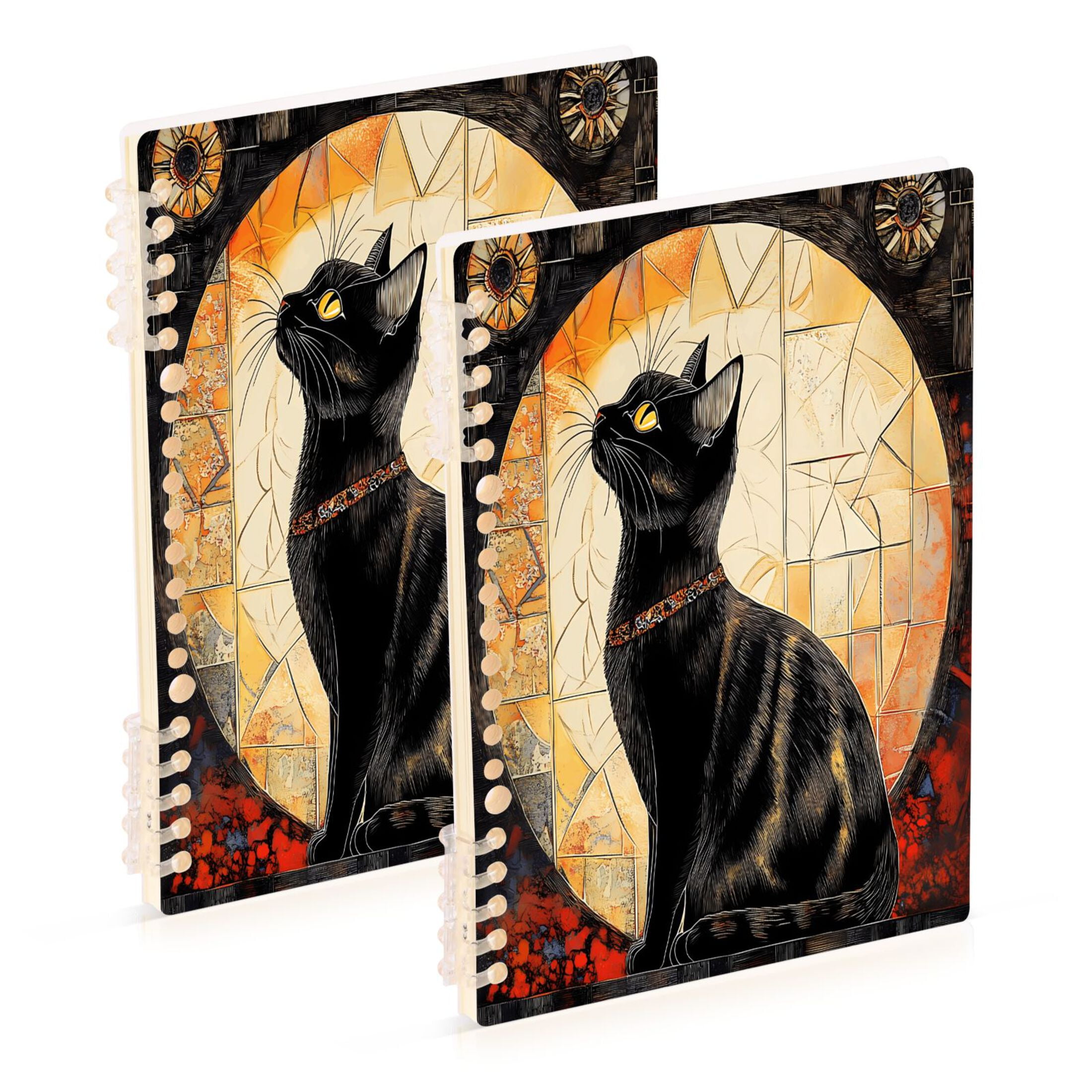 Elegant Black Cat Notebooks 2 Pcs 1-subject Journal 60 Sheets A5 ...