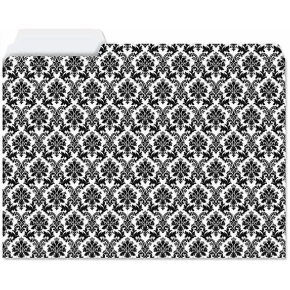 Elegant Black File Folders Value Pack - Bulk Set of 24, 6 Pretty ...